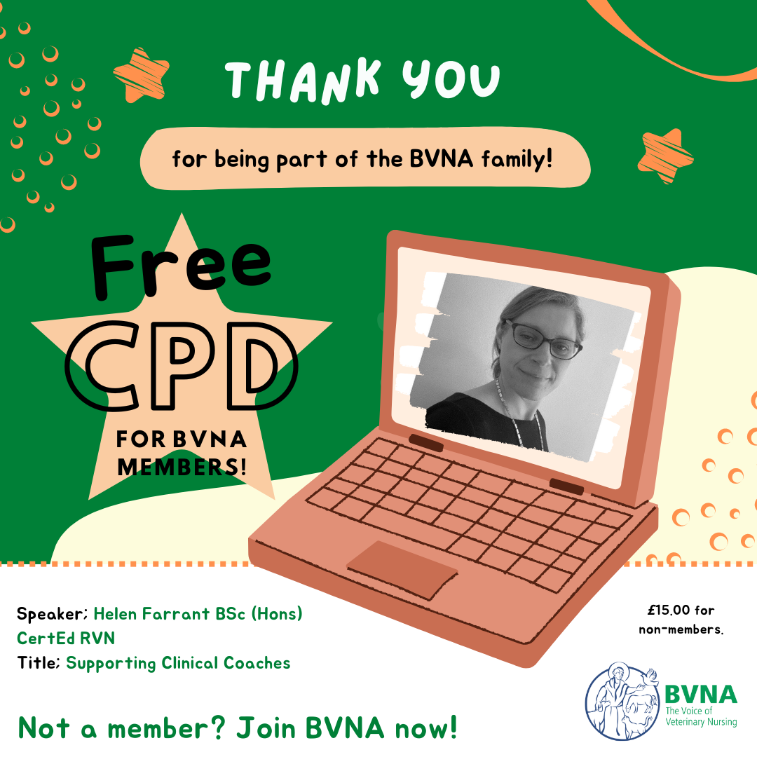 Free CPD for BVNA Members - "Supporting Clinical Coaches" - Helen ...